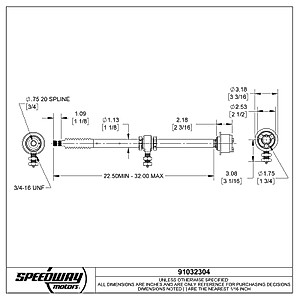 Collapsible Steering Column, 22.5-32 Inch Length, 3/4-20 Spline, Quick Release Hub, Universal Fit, Safer Design with 9.5" Movement Range for Enhanced Safety