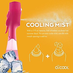 O2COOL Elite Battery Powered Handheld Water Misting Fans (Raspberry)…