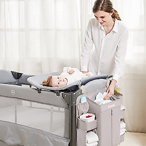 Sweeby Diaper Organizer for Changing Table and Crib Diaper Stacker Nursery Organizers for Cribs Hanging Diaper Caddy Organizer for Baby Essentials