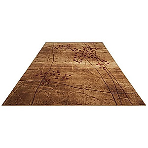 Nourison Somerset Rustic Latte 5'3" x 7'5" Area-Rug, Easy-Cleaning, Non Shedding, Bed Room, Living Room, Dining Room, Kitchen (5x7)