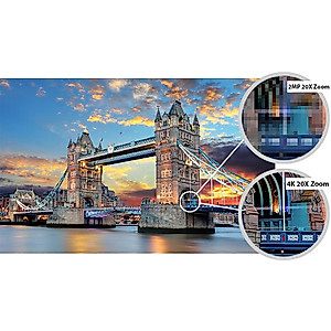 GW Security 8MP Pan Tilt Zoom IP PoE 20X Optical Zoom 4K 3840 x 2160p Outdoor Indoor Security Speed Dome PTZ Camera with 330ft IR Night Vision (GW810PTZ)