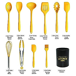 Kitchen Utensil Set 11-piece Non-stick Silicone Cookware, Suitable for Cooking, Cooking, Western Cooking
