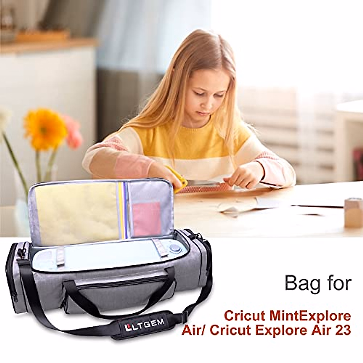 L LTGEM Carrying Case for Cricut Maker, Cricut Maker 3, Cricut Explore Air 2, Cricut Explore 3, Cricut Mint Explore Air Cutting Machine
