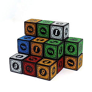 CREEBUY 16Pcs Dice Counters Token Loyalty Dice D6 Glitter Dice Cube Compatible with MTG,Magic The Gathering, CCG, Card Games Accessory(Nebula Dice)