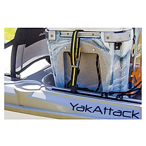 YakAttack Track Mount Vertical Tie Down, Black - 2 Pack (AAP-1025) | Kayak Fishing Accessories