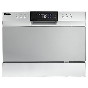 Danby DDW631SDB Countertop Dishwasher with 6 place Settings and Silverware Basket, LED Display, Energy Star