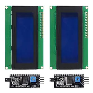 Alinan 2pcs IIC I2C TWI Serial LCD 2004 20X4 Display Blue Screen with IIC I2C Module Interface Adapter