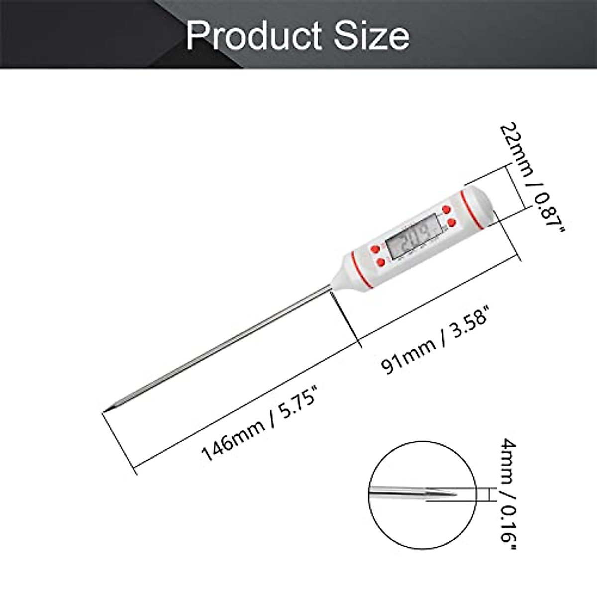 Othmro 1Pcs Digital Meat Thermometer Candy Cooking Thermometer, Instant Read Kitchen Cooking Thermometer for BBQ Grill, Oil, Milk, Bath Water, Deep Fry, Candle Temperature -50 - 300±1 ℃