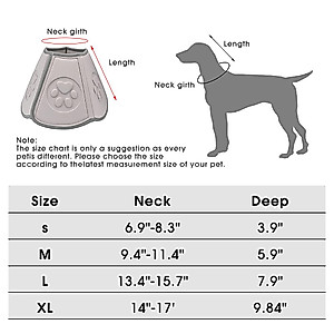 Noble Hydric Pet Cone for Small Dogs and Cats,Cat Cone Collar Soft to Stop Licking Extra Soft Dog Cone Alternative After Surgery for Large Medium Small Dogs-Adjustable 13.4"-15.7" Recovery Cone(L)