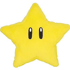 8'' Super Star Plush Pillow, Yellow Star Man Plush Stuffed Toy Xmas Birthday Gift for Kids Fans