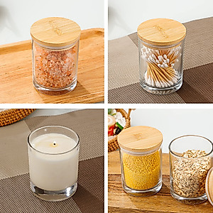 chayblas Candle Making Kit, 15 PCS 10oz Glass Candle Jars, Food Grade, Airtight Bamboo Lid, for Making Candles, DIY Fun, Modern Style