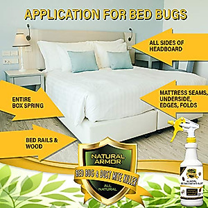 Bed Bug & Dust Mite Killer Natural Spray Treatment for Mattresses, Covers, Carpets & Furniture - Fast Extended Protection. Pet & Kids Safe - No Toxins or Chemicals 32 oz Quart