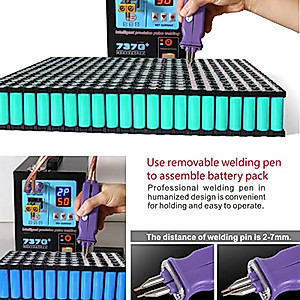 RCBDBSM 737G+ 4.3KW Battery Spot Welder, Battery Spot Welding Machine for 18650 14500 Lithium Battery Pack Building, Portable Pulse Welding Machine with Welder Pen and Foot Pedal