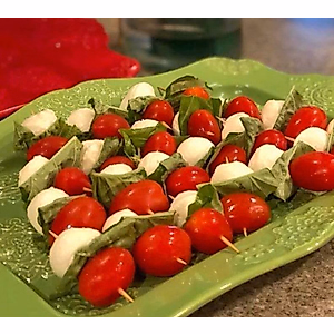 Temp-tations 11"x7" Cookie Sheet, Platter, Shallow Tray or Replacement Lid-It (Mila, Moroccan Green)