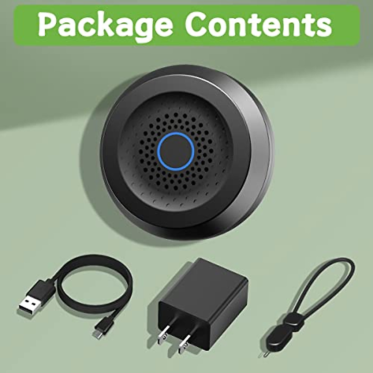 Sleepbox Sound White Noise Machine with 25 Soothing Sounds and 32 Volume Levels with Portable Hanging Rope and Headphone Jack Built-in Battery 4 Timers and Memory Function for Baby Kids Adults (Black)