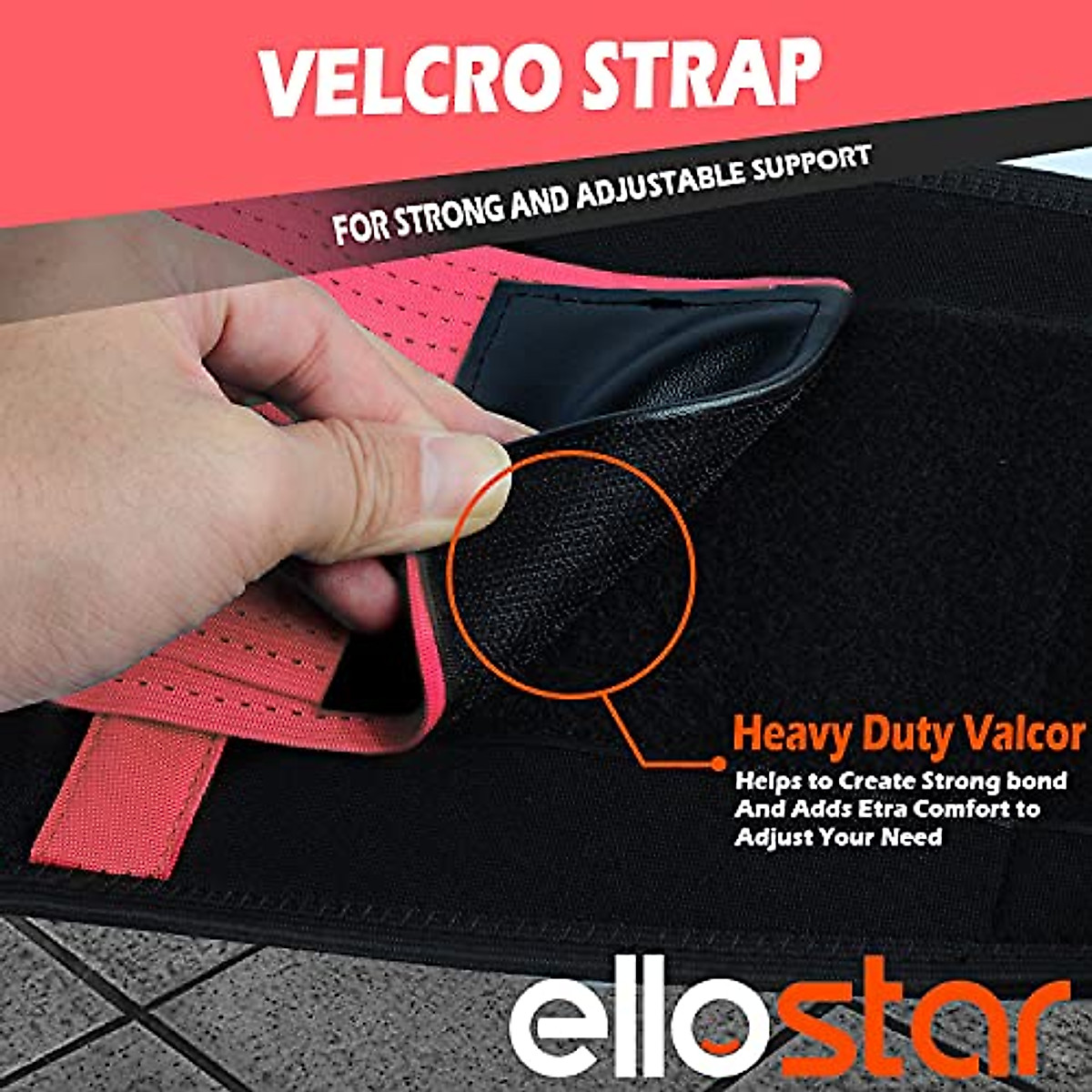 ellostar Women's Waist Trainer: Sweat Band for Belly Fat, Tummy Control, Back Support, Workout Shapewear, Weight Loss Aid Large, Pink