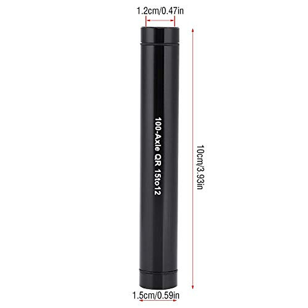 Dilwe Bike Skewer Adapter, 15mm to 12mm Aluminium Alloy Thru Axle Skewer Adapter Quick Release Adapter for Road Bike, Mountain Bike(Black)