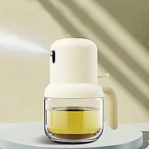 Cooking oil spray bottle, 180ml Glass Olive Oil Sprayer Mister for cooking, Refillable Food Grade Oil Vinegar Spritzer Sprayer Bottles Widely Used Air Fryer, Salad, Baking, Grilling, Frying