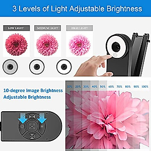 Kitchbai 4K USB Document Camera for Teacher, 8MP Webcam & Visualiser for A3 Size with Dual Microphones, 3-Level LED Light, Image Invert, Foldable for Live Demo, Work with Windows, macOS and Chrome OS