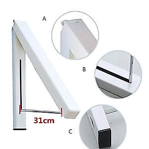 Kerocy Stainless Steel Wall Mounted Indoor Adjustable Clothes Hanger Magic Foldable Drying Racks