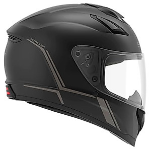 Sena Stryker Full Face Smart Helmet with Integrated Mesh and Bluetooth Communications, LED Taillight, and Sound by Harman Kardon, DOT (Matte Black, Medium)
