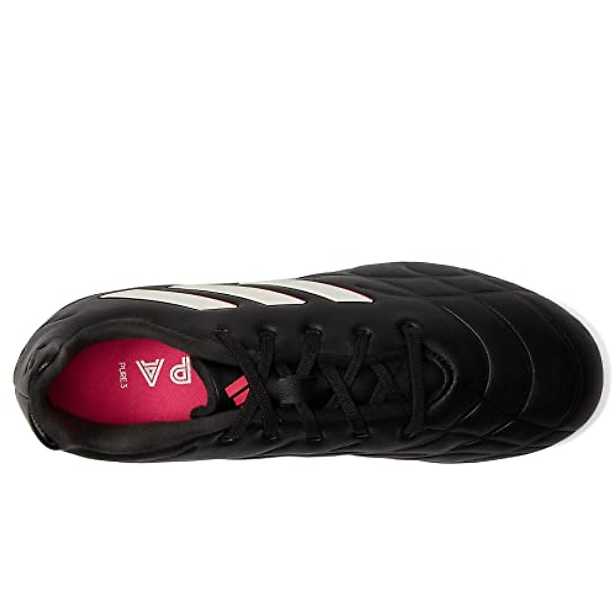 adidas Copa Pure.3 Firm Ground Soccer Shoe, Black/Zero Metallic/Team Shock Pink, 5 US Unisex Big Kid