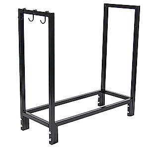 Sunnydaze Firewood Log Rack with Cover - Indoor or Outdoor Wood Storage - 30-Inch