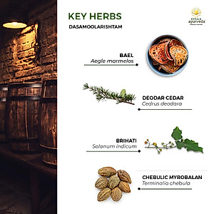 Kerala Ayurveda Dasamoolarishtam - Ayurvedic Liquid Supplement for Healthy Digestion, Balanced Energy & Healthy Respiration, 15.21 Fl Oz