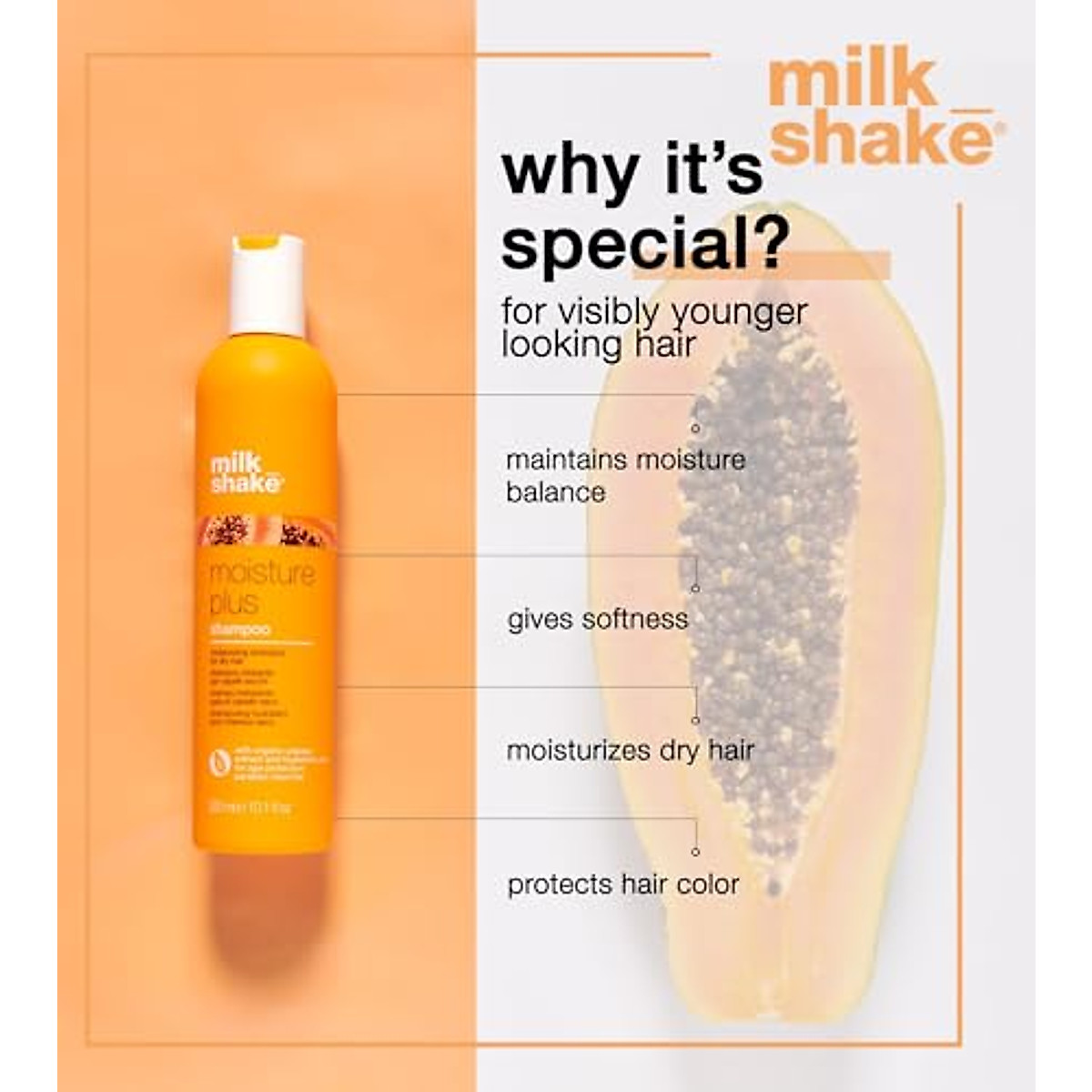 milk_shake Moisture Plus Shampoo, 10.1 Fl Oz (Pack of 1)