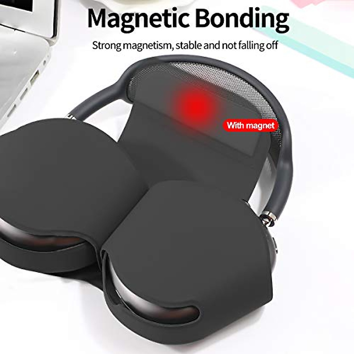 Airpods Max case, Automatic Sleep Function Protective Headphones Case for Dust and Scratch, Automatic Sleep Function Protective Headphones Case for Dust and Scratch (Black)