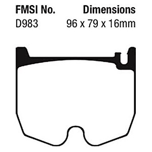 EBC Brakes DP41486R Yellowstuff Street and Track Brake Pad