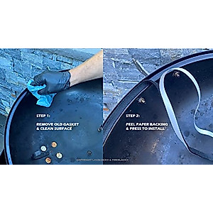 Total Control 1/2 x 1/8 Black Hi Temp BBQ smoker Gasket Self Stick15 ft LavaLock