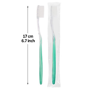 FKYzixeh (100 Pack) Bulk Toothbrushes Individually Wrapped, Disposable Toothbrush for Hotel, Travel and Homeless, Lightweight Soft Bristle Toothbrush