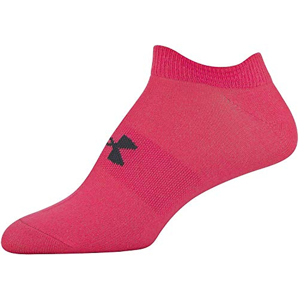 Under Armour Women's Essential 2.0 Lightweight No Show Socks, 6-Pairs, Cerise Pink Assorted, Medium