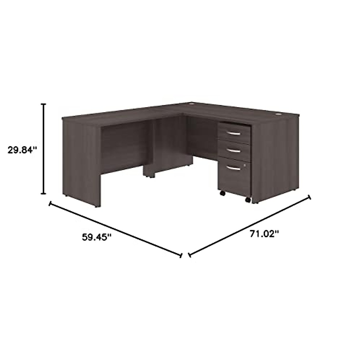 Bush Business Furniture STC008SG Home-Office-desks, 60W x 30D, Storm Gray