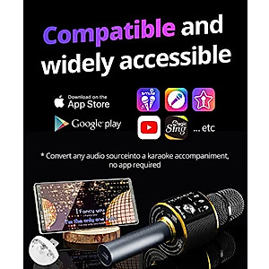 M37 - Bluetooth Karaoke Microphone Wireless - Bluetooth Microphone Wireless - Wireless Microphone Karaoke - Microphone for Kids - Carpool car Karaoke Microphones with Speaker - Karaoke mic