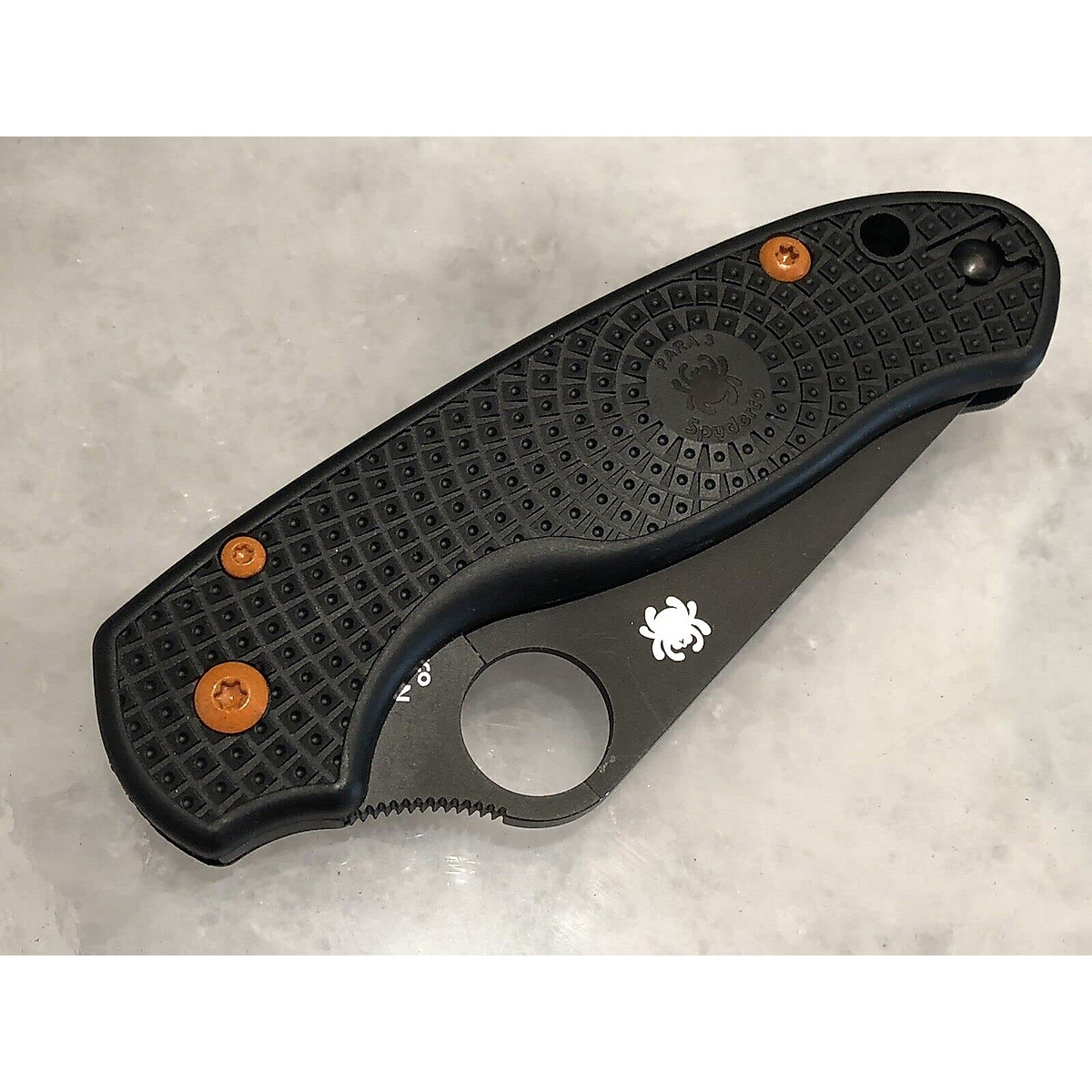 Flat Orange Screws Set For Spyderco Para 3 FRN Lightweight Knife C223PBK 6pcs