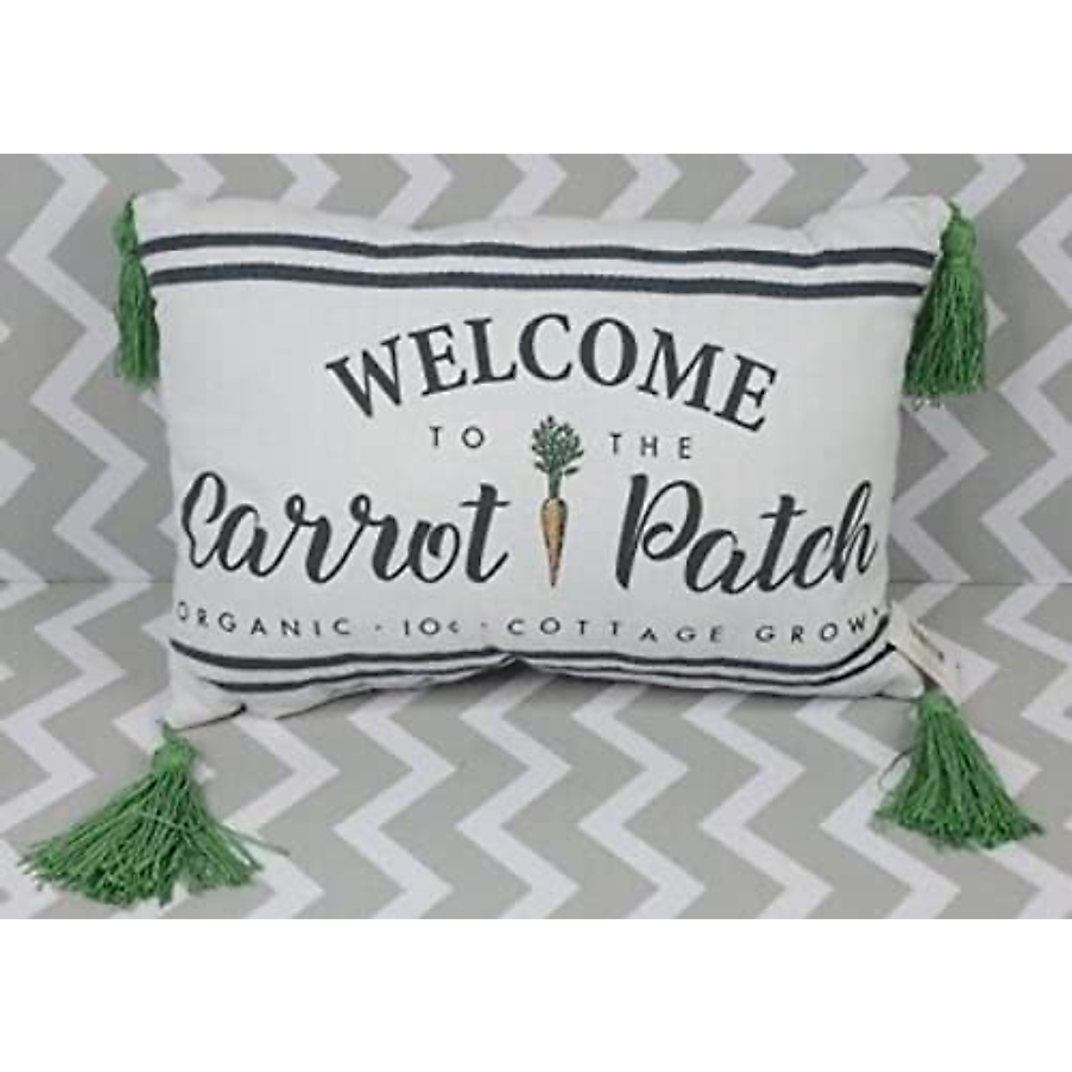Easter Welcome to The Carrot Patch Organic Decorative Pillow