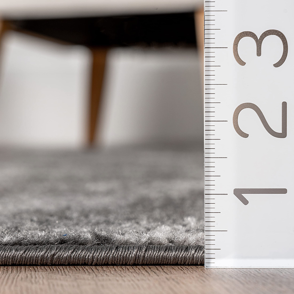 nuLOOM 2' x 12' Performance Indoor Area Rug, Non-Shed, Power Loomed High-Traffic Area Rug for Living Room, Bedroom, Home, Julene Charcoal