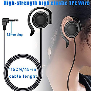 EXMAX 3.5mm Single Side Earphone Earbud One Ear Headphone for EXD-101 ATG-100T ELGT-470 Wireless Tour Guide System Receiver Touring Groups Radio Podcast Laptop MP3/4 Tablet PC Skype YouTube (Right)
