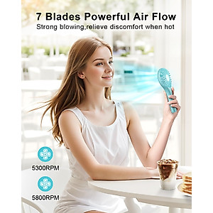 TriPole Mini Handheld Fan Battery Operated Small Personal Portable Fan Speed Adjustable USB Rechargeable Fan Cute Design Powerful Eyelash Fan for Stylish Kids Girls Women Men Indoor Outdoor Travelling