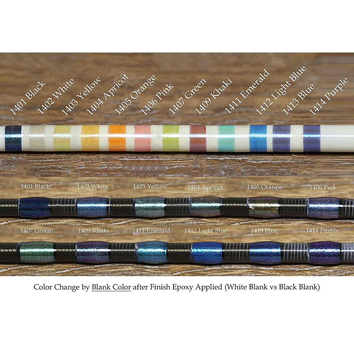 Hitena Rod Wrapping Thread - Metallic Aurora Winding Thread. Color Shifting Thread That Changes Color by Different Light, Angle and Background