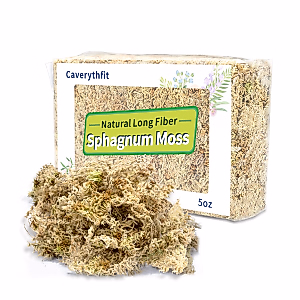 Caverythfit Long Fiber Sphagnum Moss, Naturally Air Dried, Great Orchid Medium, Perfect for Rooting Plants and Cuttings, 5oz(Appx.17QT)