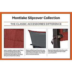 Classic Accessories Montlake Water-Resistant 69 Inch Patio Steamer Chaise Slipcover, Heather Henna, Patio Furniture Covers