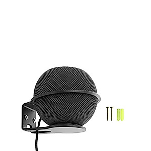 Wall Mount for HomePod Mini, Mini Speaker Wall-Mounted Sturdy Metal Mount (Black)