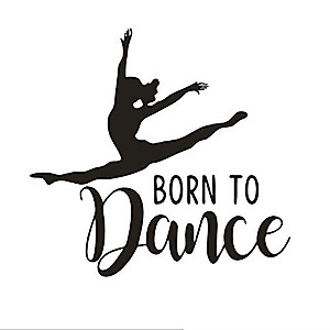 YOYOYU ART HOME DECOR Dance Wall Sticker Art Removable Girl Dancing Black 25.5x27.5in Vinyl Decal