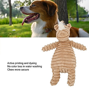 Squeaky Dog Toys, Fun Cute Rhinoceros Interactive Stuffed Plush Dog Toys, Durable Safe Molars Training Toy Bite Resistance Teeth Grinding Dog Chew Toys for Dogs Puppies Small Medium and Large Dogs