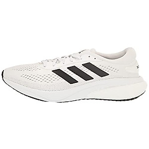 adidas Men's Supernova 2 Running Shoe, White/Black/Dash Grey, 15