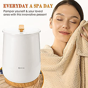 Towel Warmers, Luxury Bucket Towel Warmer, Large Towel Warmer for Bathroom, Auto Shut Off, Fits Up to Two 40"X70" Oversized Towels, Bathrobes, Blankets, PJ's and More, CL1