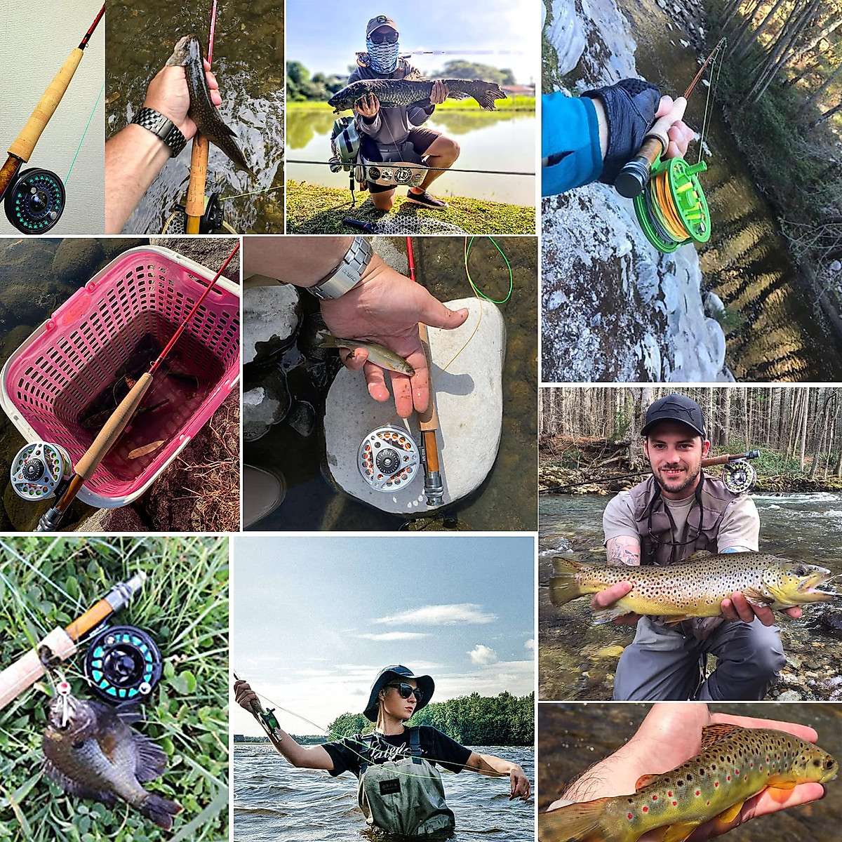 Aventik Stalker Fly Fishing Rod 4 Sections, 2/3 / 4WT, Medium-Fast Action IM12 Graphite Carbon Fiber Rod Blank 7/8FT Ultra Light Fly Rod with Extra Tip (8'0'' LW3)